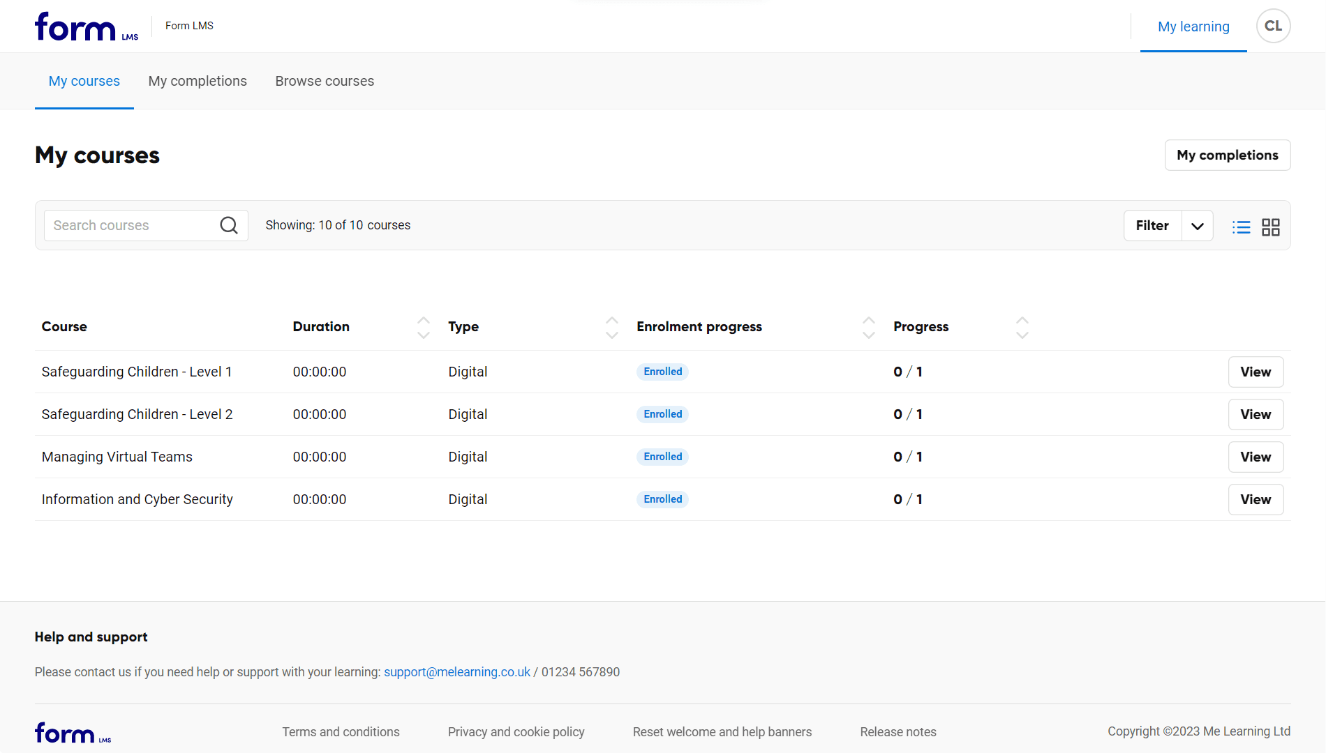 Access my learning - Me Learning